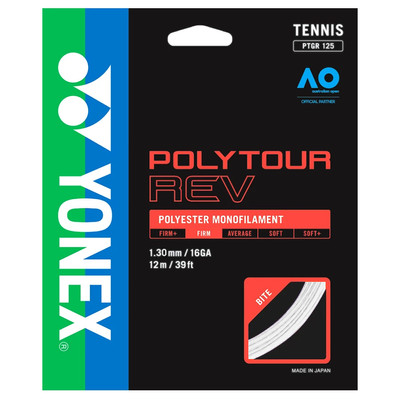 Tennis string Yonex Poly Tour Rev 130 White White | TENNIS \ Strings ...