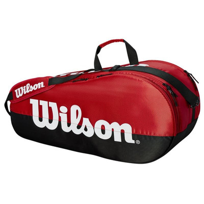 Torba Wilson Team 2 Compartment 9R Bag Black / Red | SQUASH \ Bags ...