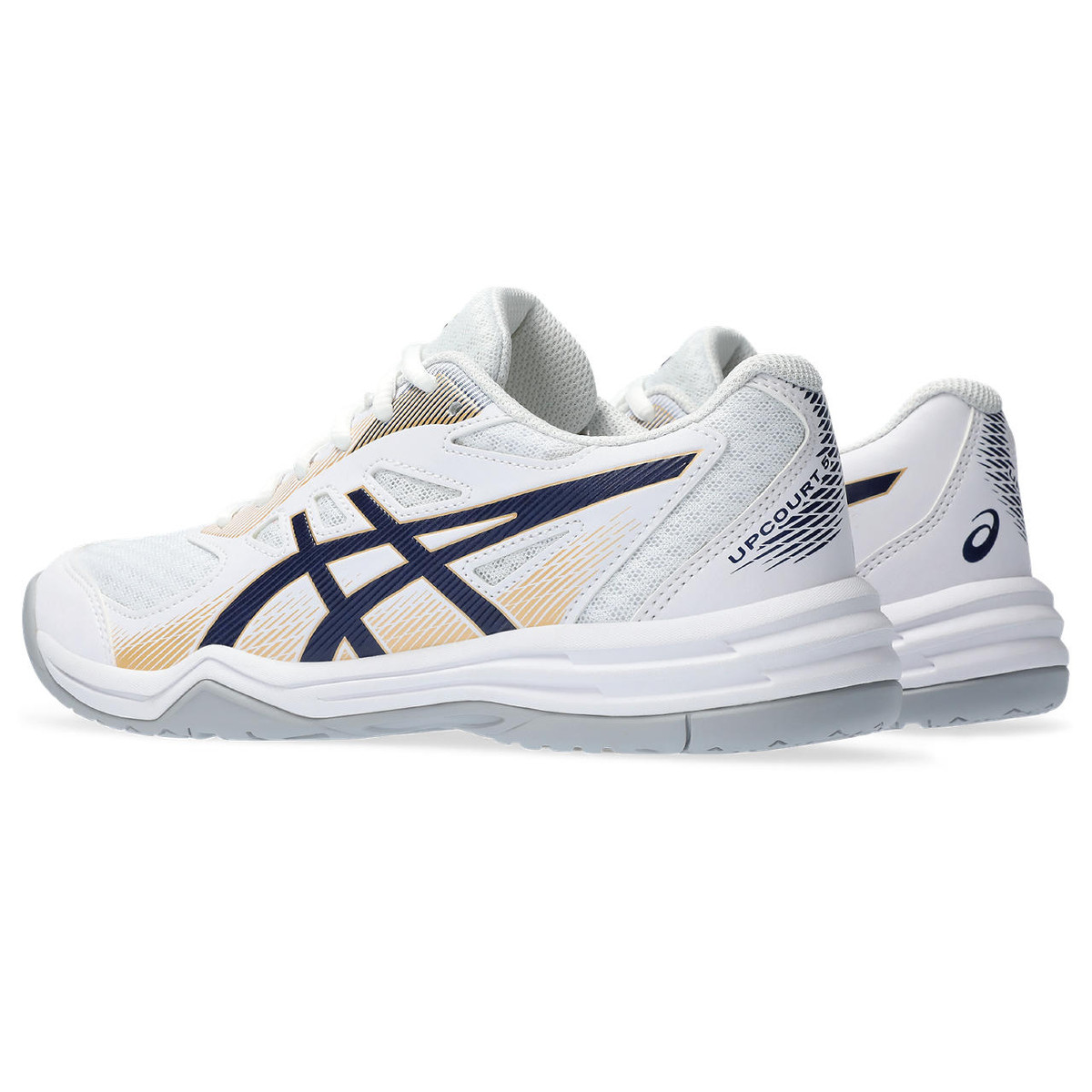 Buty Asics Upcourt 5 Women's White / Peacoat White || Navy | SQUASH \ Shoes \ Asics BADMINTON ...