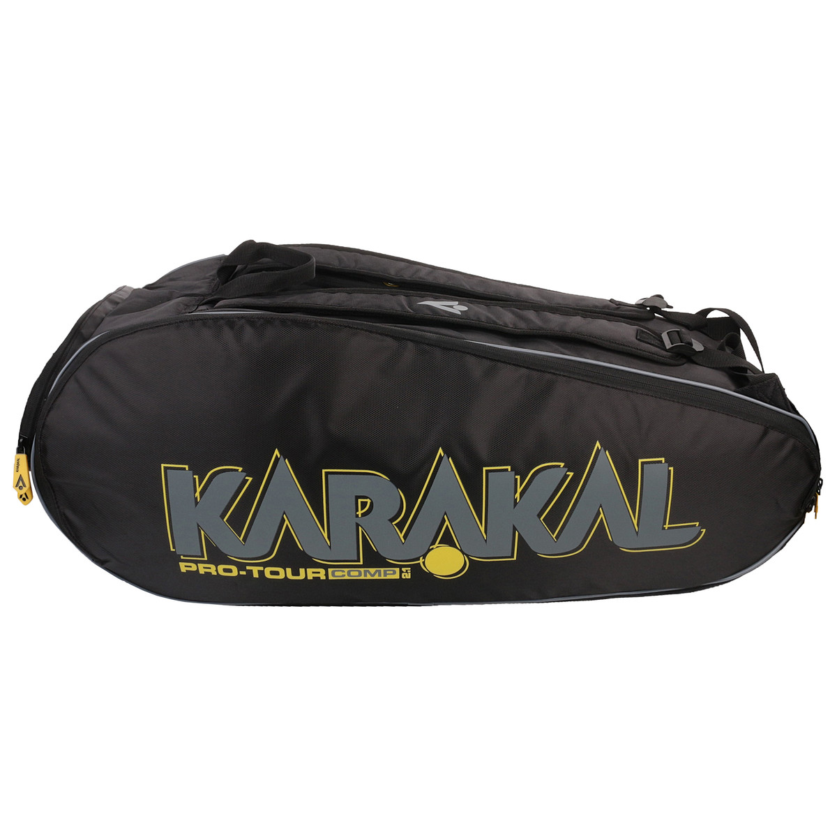 Karakal Pro Tour Comp 2.1 Racketbag 9R Yellow Black || Yellow | SQUASH ...