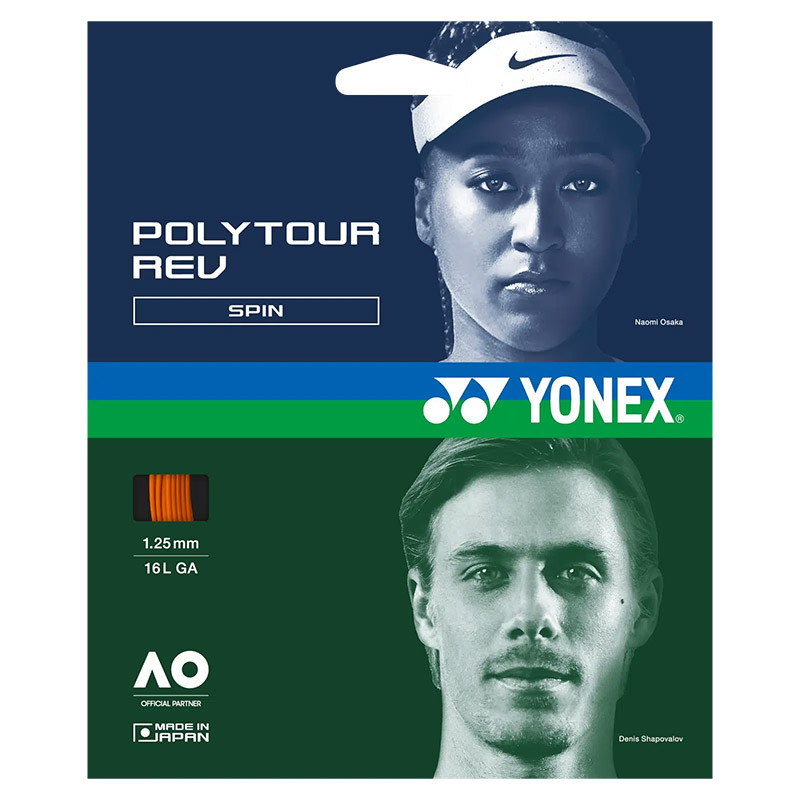 Tennis string Yonex Poly Tour Rev 125 Orange Orange | TENNIS \ Strings ...