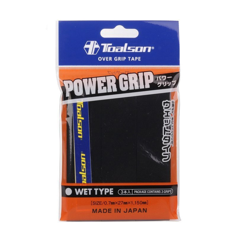 Toalson Power Grip Black 3pcs. Black | SQUASH \ Accessories \ Overgrips ...