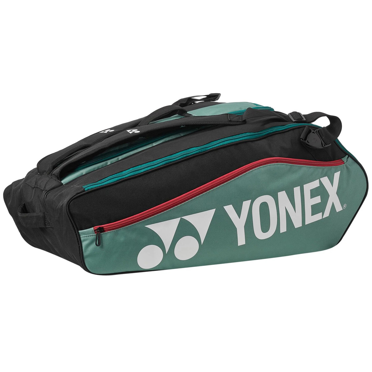 Yonex 1223 Club Racket Bag 12R Black / Moss Green | SQUASH \ Bags ...