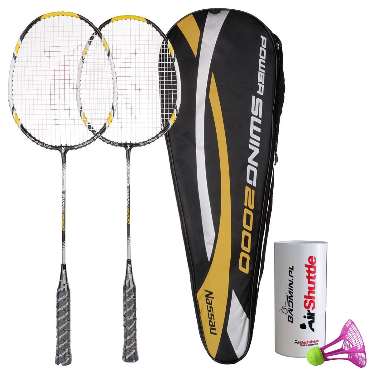 Zestaw Nassau Power Swing 2000 AIR | BADMINTON \ Squashschläger \ Sets ...