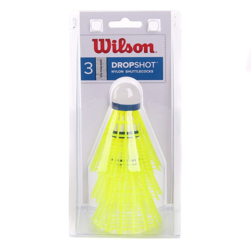 Wilson DropShot Shuttlecocks Yellow Middle 3 pcs. | BADMINTON ...