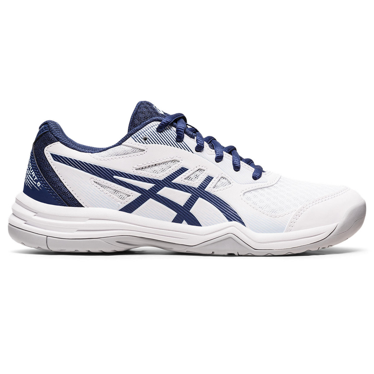 Buty Asics Upcourt 5 Women's White / Deep Ocean White || Navy | SQUASH \ Shoes \ Asics BADMINTON ...