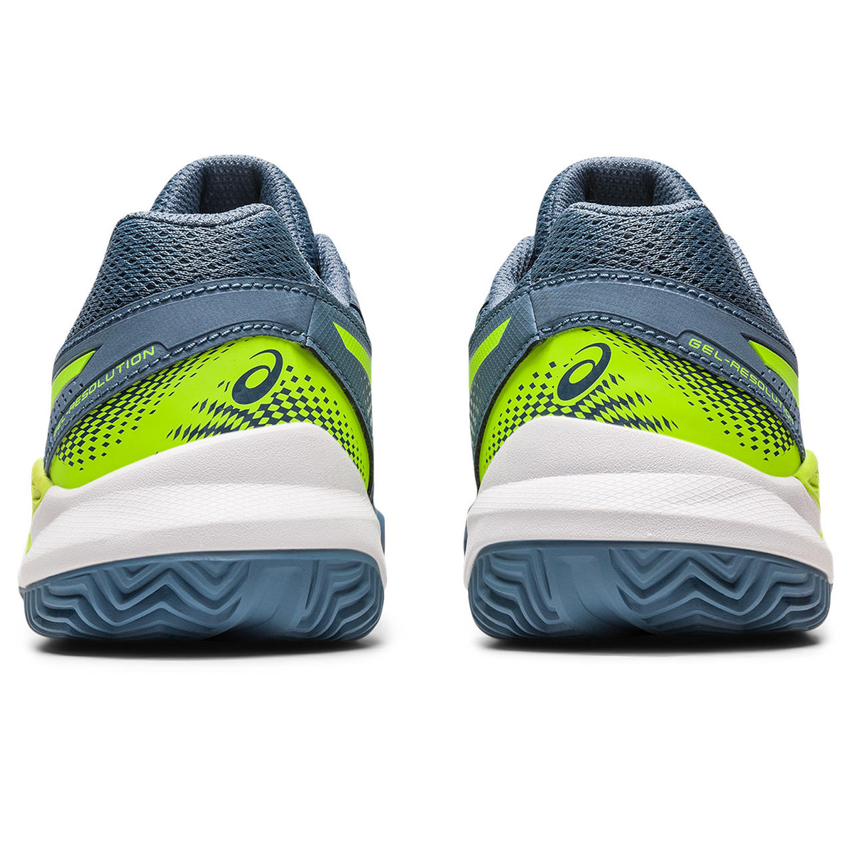 Buty Asics Gel-Resolution 9 GS Clay Steel Blue / Hazard Green | TENIS ...
