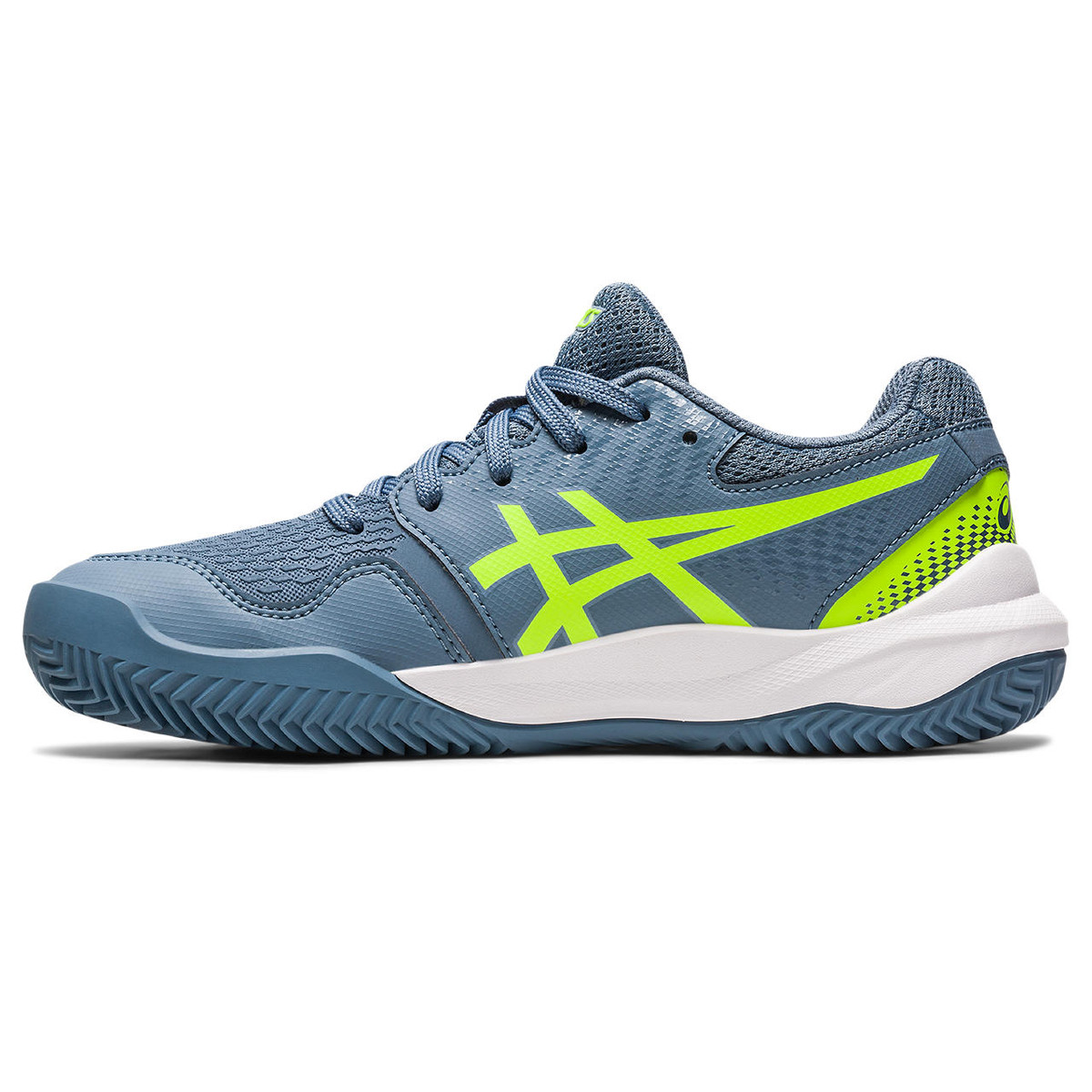 Buty Asics Gel-Resolution 9 GS Clay Steel Blue / Hazard Green | TENIS ...